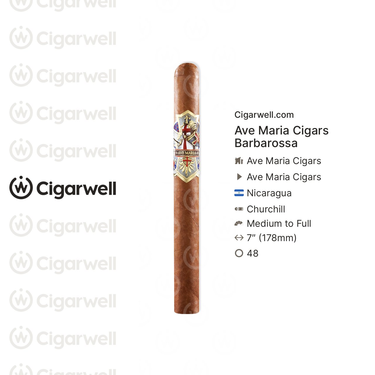 Ave Maria Cigars Barbarossa - notes, ratings, photos | Cigarwell